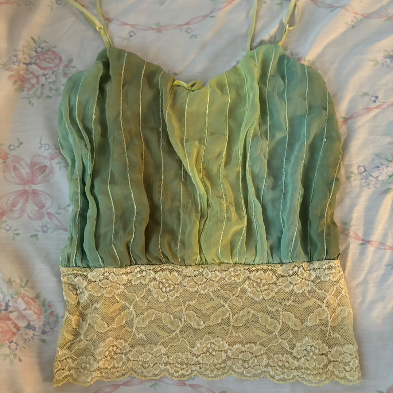 fairy bubble top beautiful tank with earthy colors... - Depop
