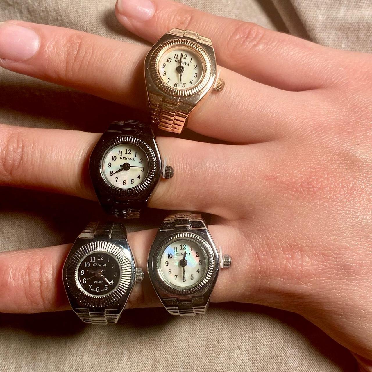 Watch rings 🤍♠️ $7 each $20 for all! #rings #... | Depop