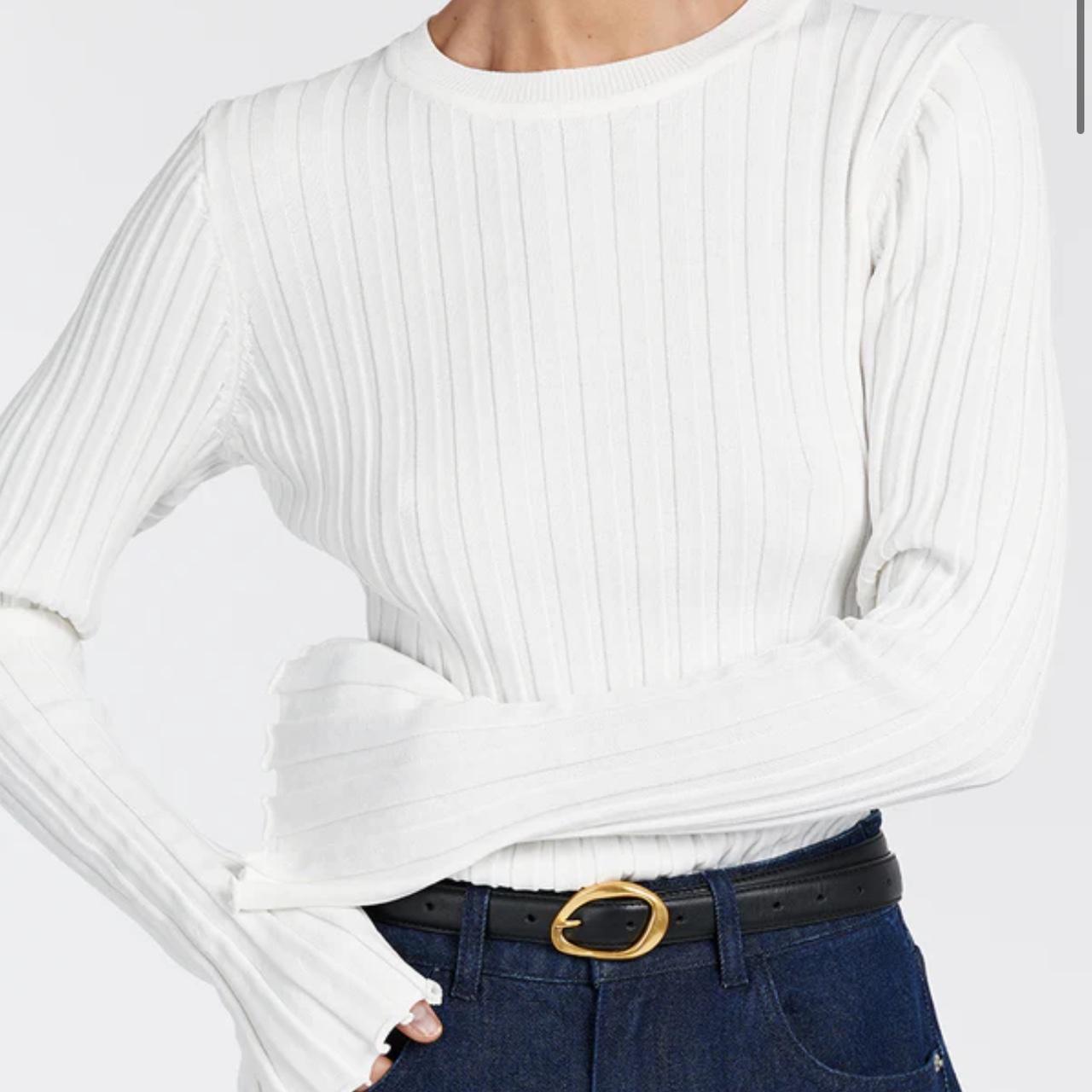 DISSH ADA OFF WHITE LONG SLEEVE KNIT TOP | SIZE S 🤍... | Depop