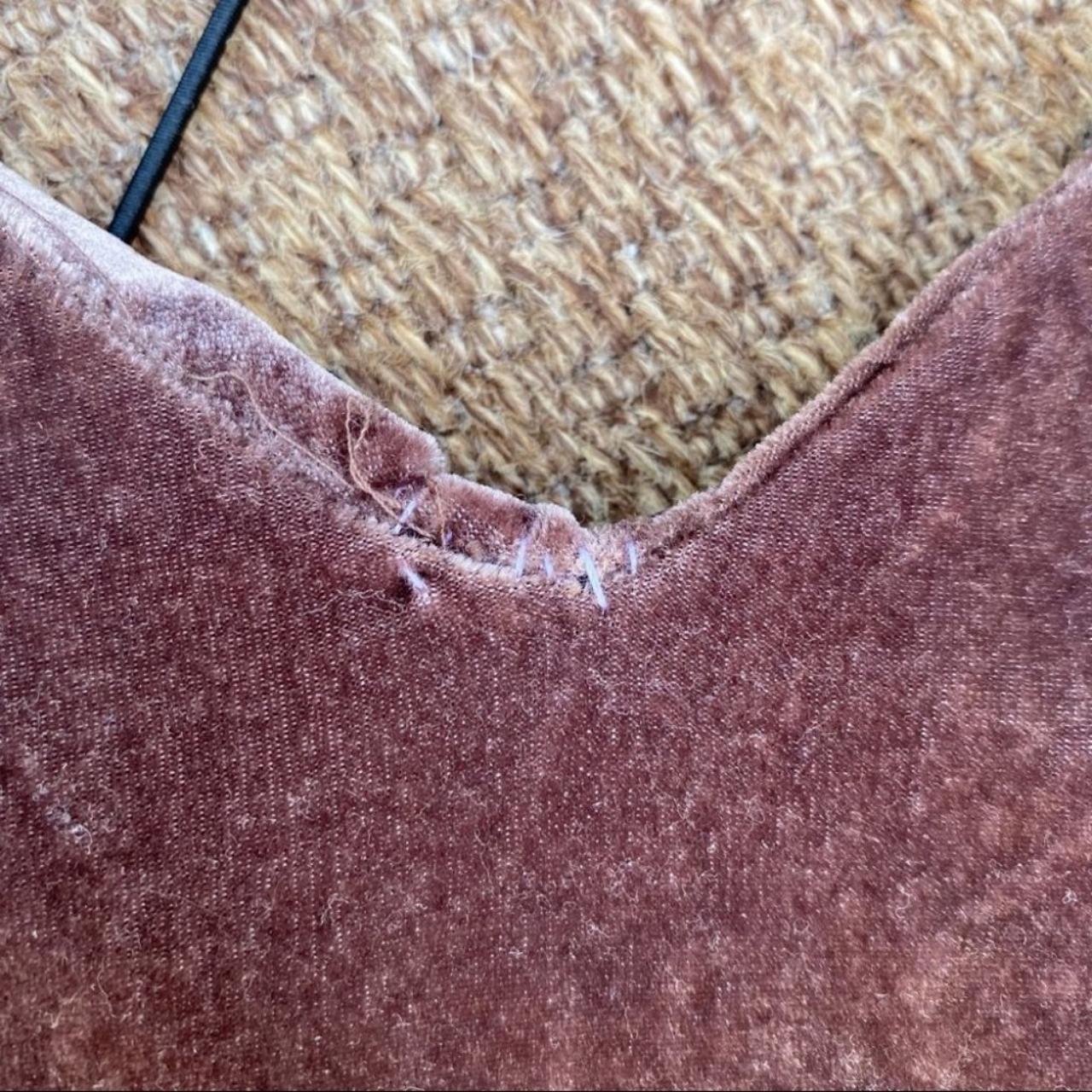 NUDE Mauve Velvet Mini Dress This has been altered... - Depop