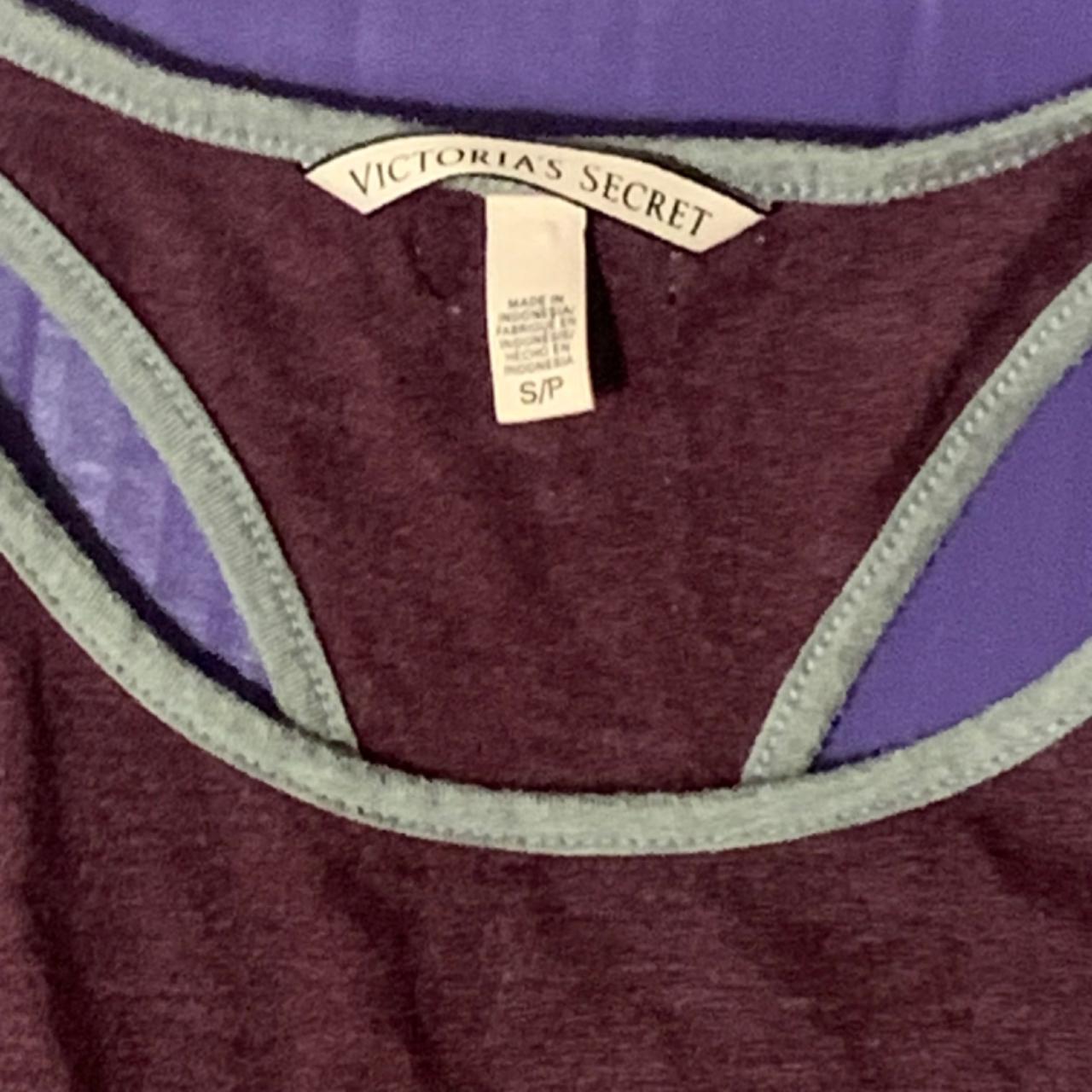 Victoria’s Secret dark purple tank top. Has a cute... - Depop