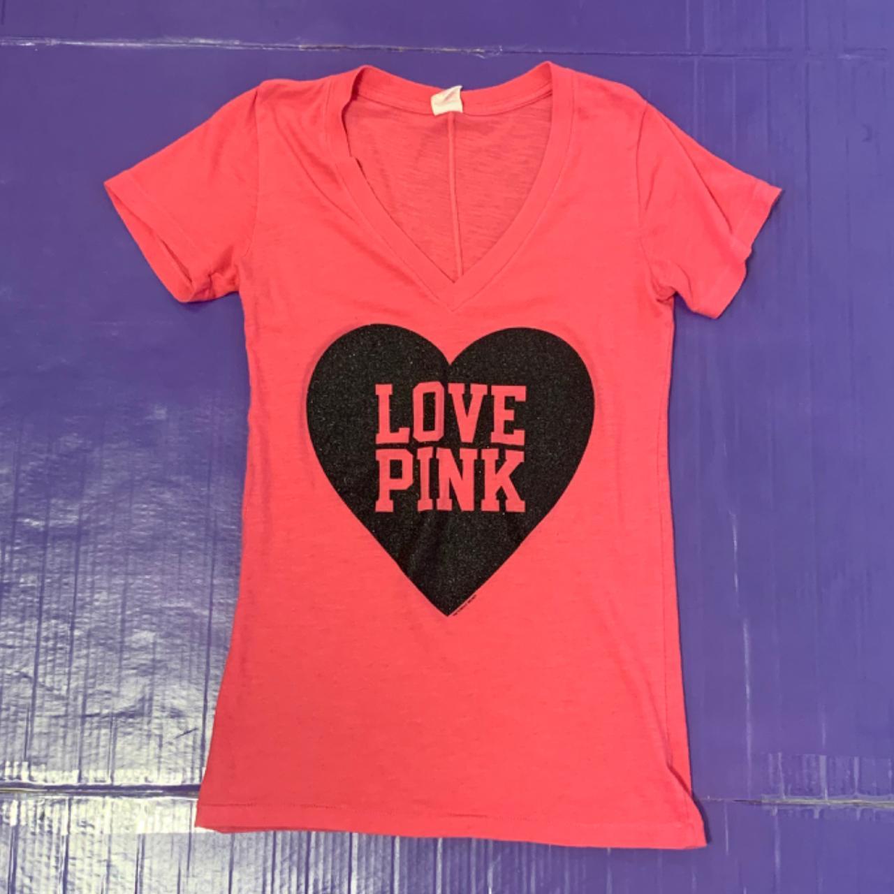 Victoria’s secret pink top. Has “love pink” on the... - Depop