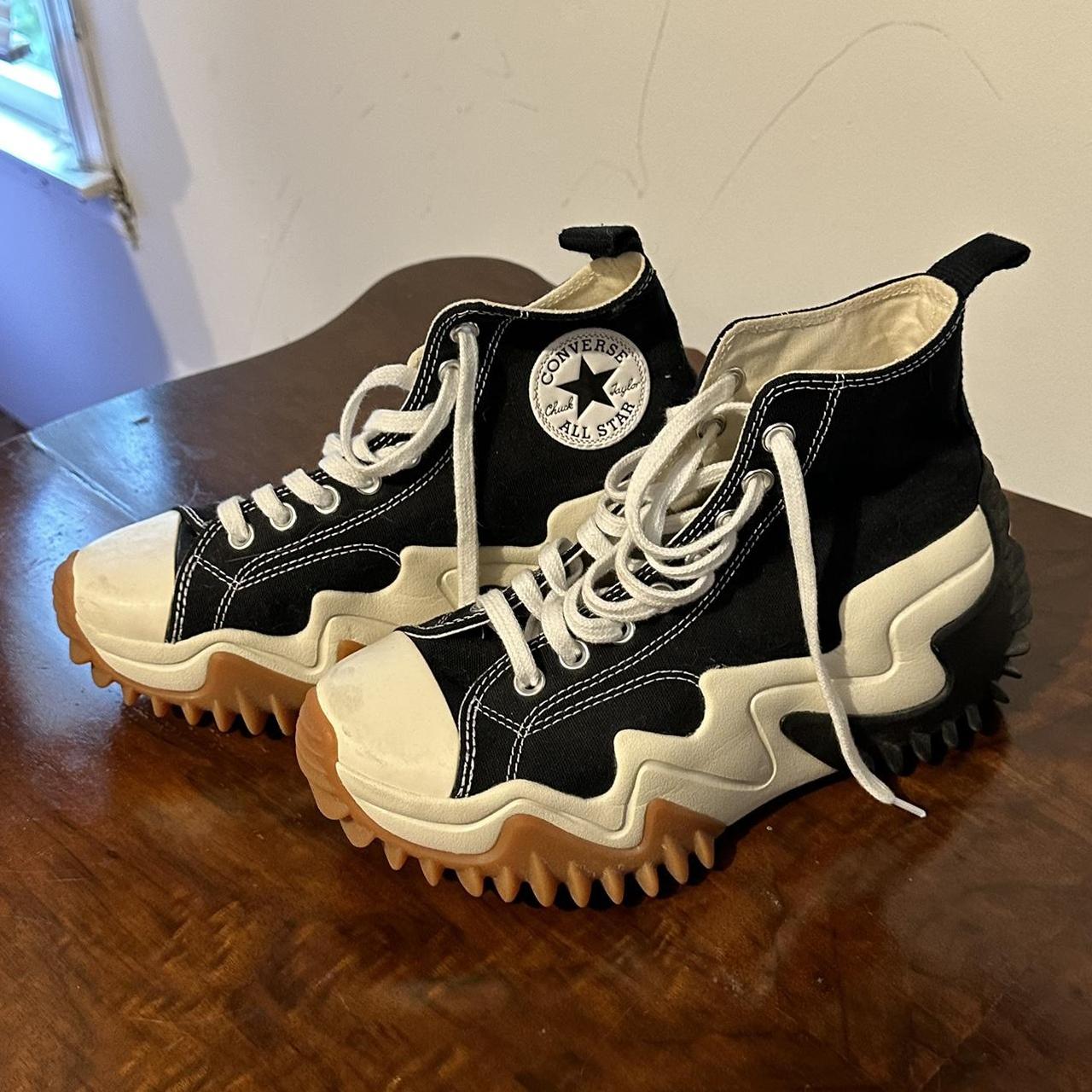 Wavy platform converse high tops women’s size 8 worn... - Depop