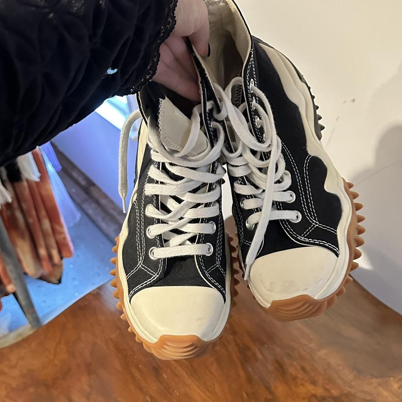 Wavy platform converse high tops women’s size 8 worn... - Depop