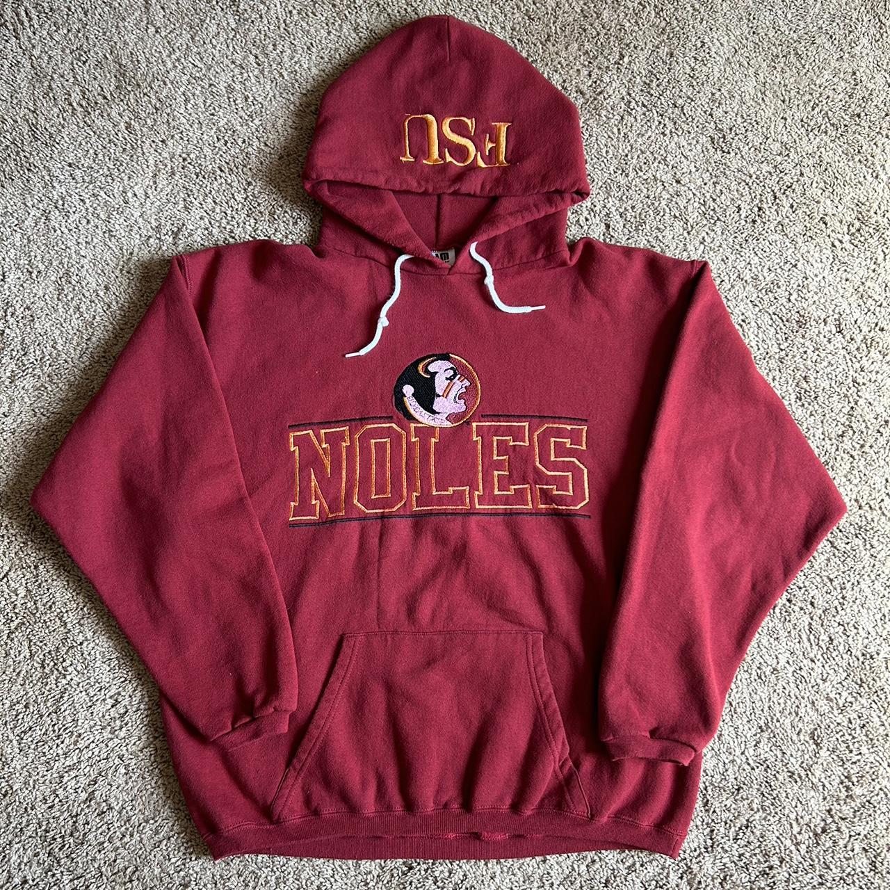 Vintage 90s Florida State University Hoodie Size:... - Depop