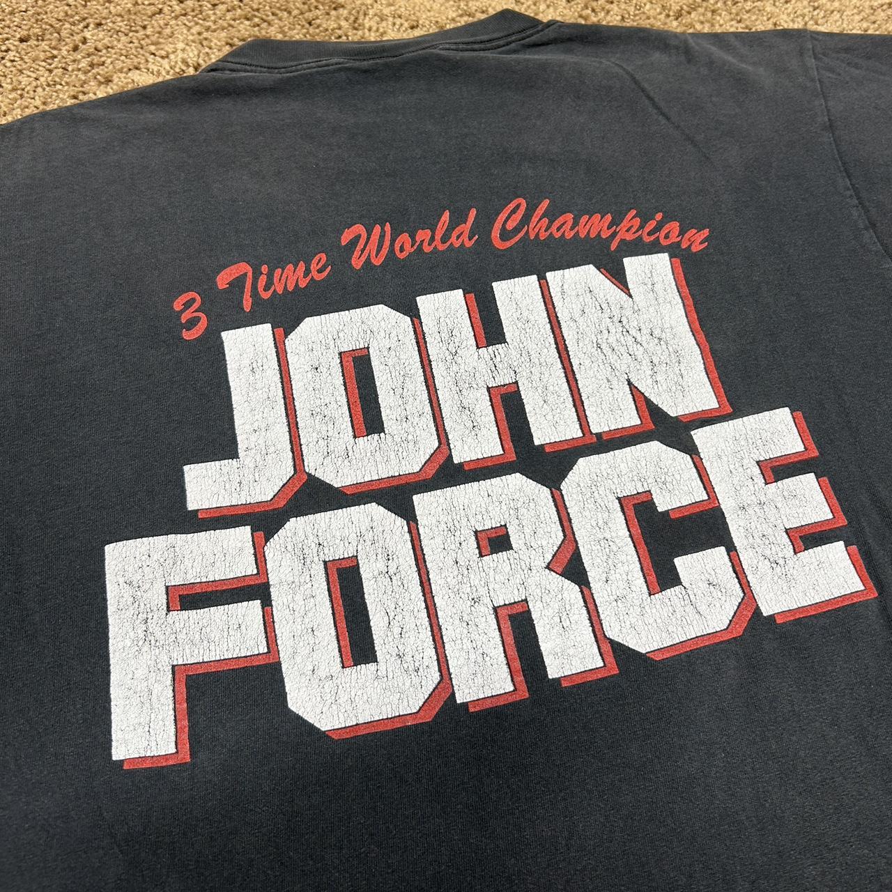 Rare Vintage 90s John Force Drag Racing NHRA T-Shirt... - Depop