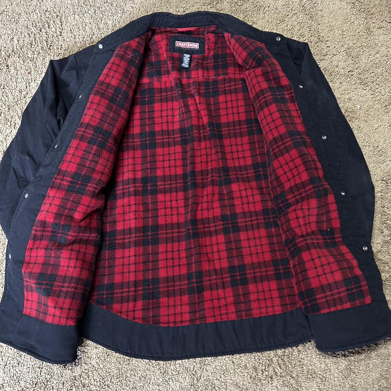 Craftsman Flannel Lined Button Up Workwear Heavy... - Depop