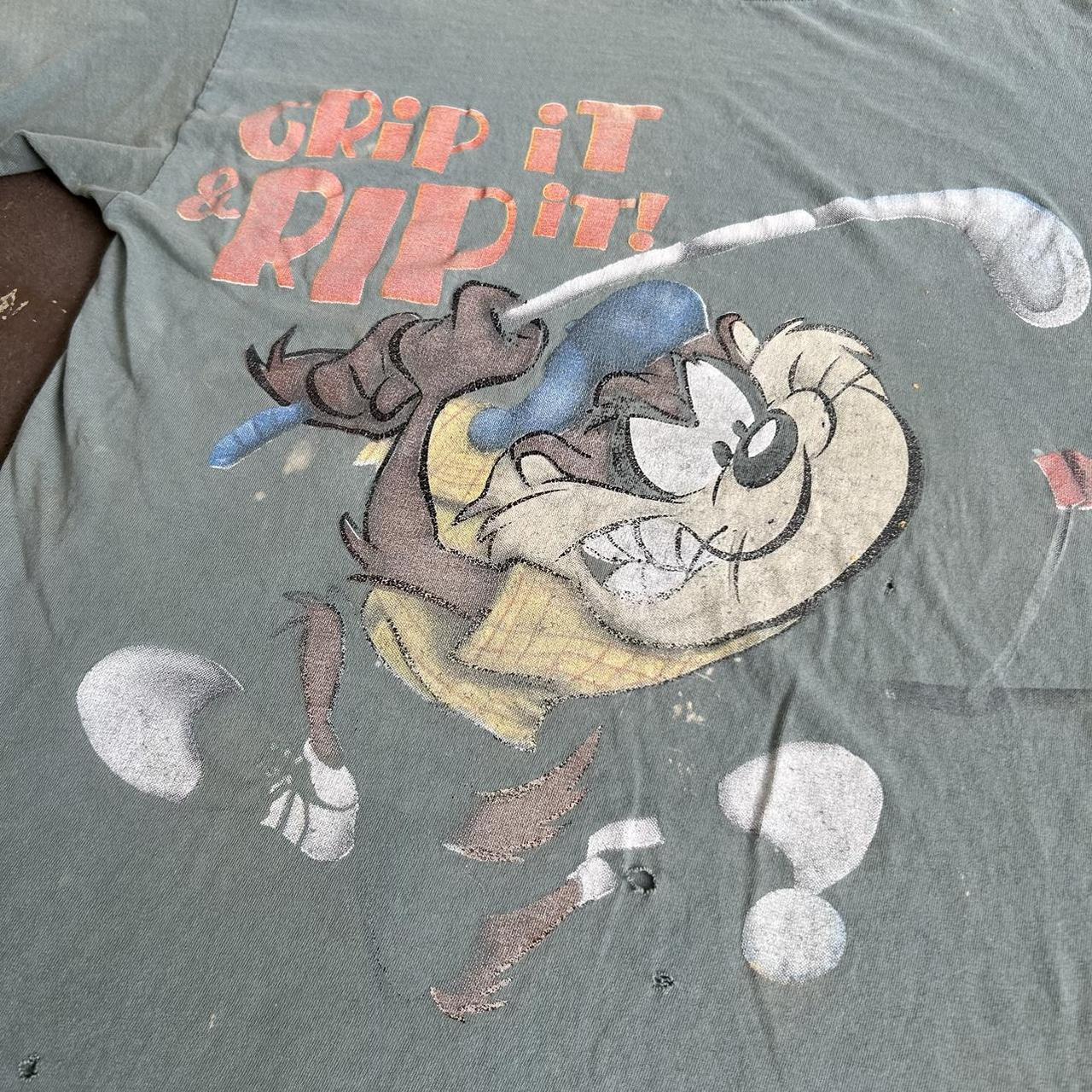 Vintage 1997 Taz Golf Grip it & Rip It Faded... - Depop