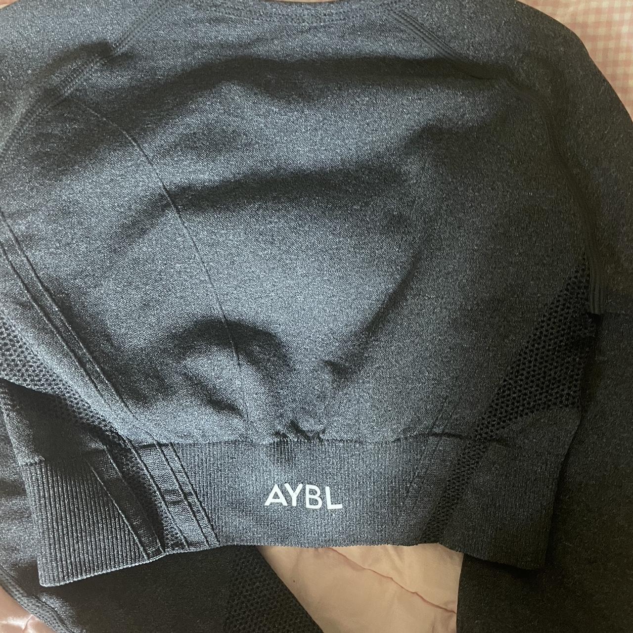 Dark gray aybl top size xs Just too small for... - Depop