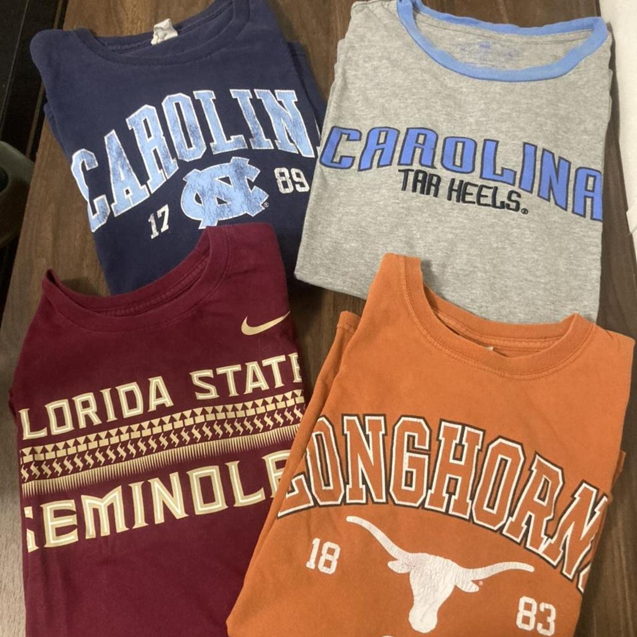 College tee bundle: grey Carolina XL,blue Carolina... - Depop