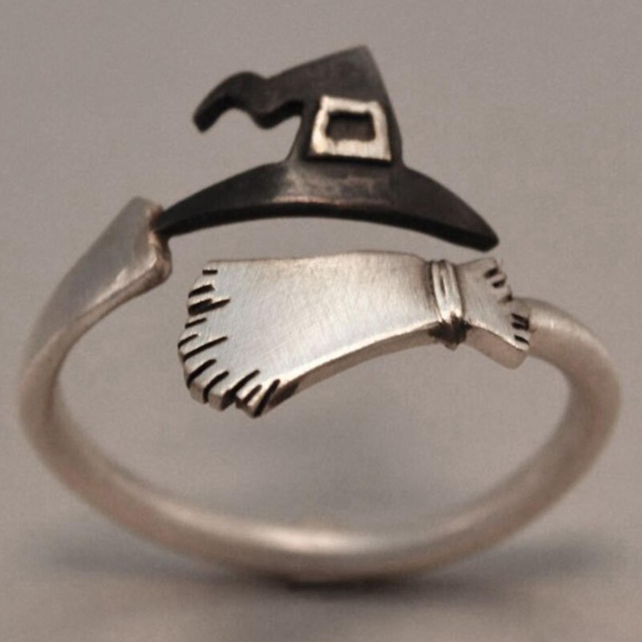 HALLOWEEN GHOST BROOM FINGER RING * This ring will... - Depop