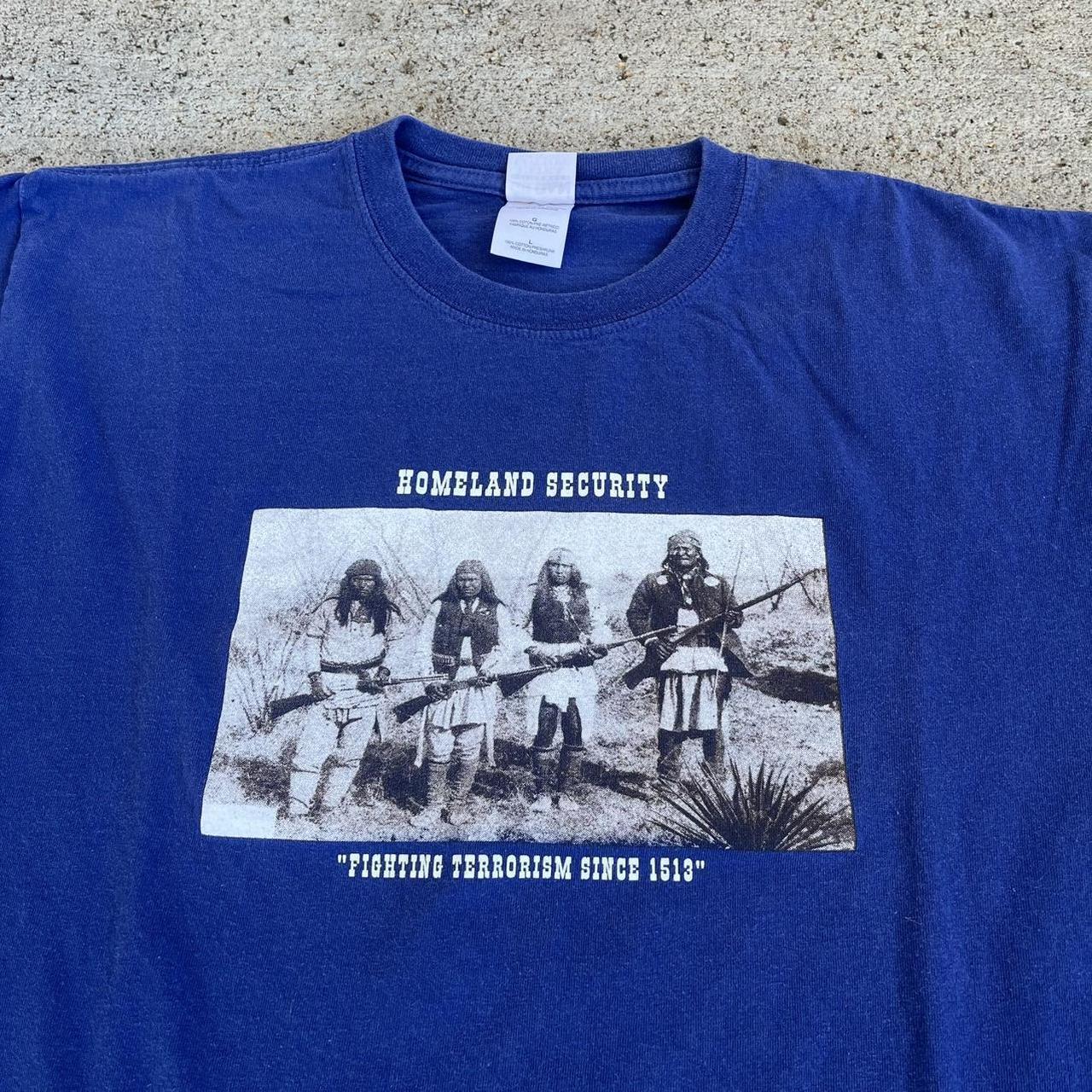 Vintage 90’s Homeland Security Native American... | Depop