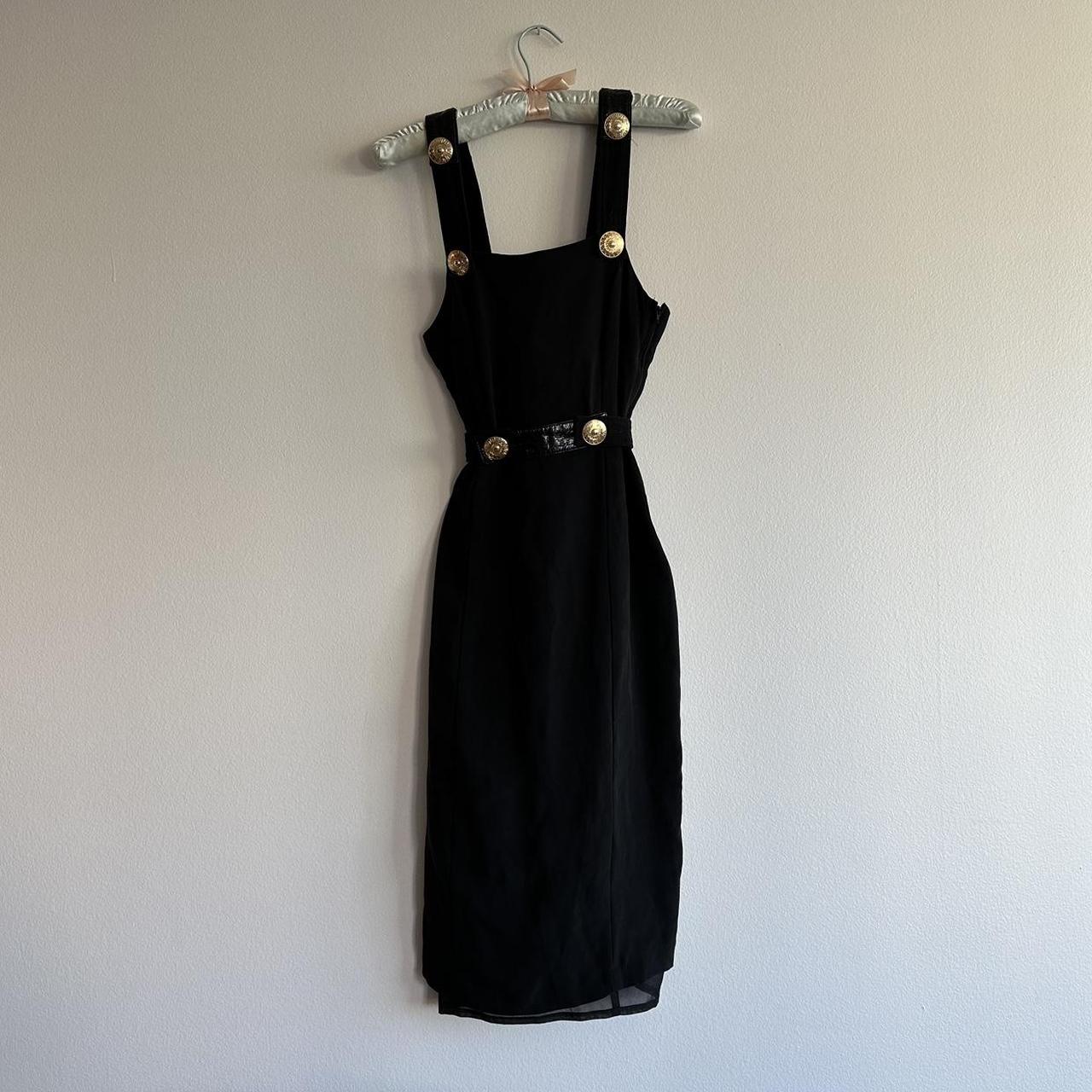 Versace Black Dress With Gold Buttons at Thomas Wilk blog