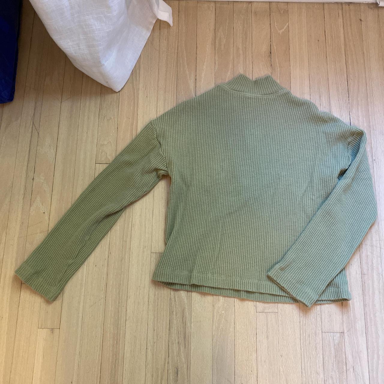 Reformation Yale Waffle Zip Green Size S Like new - Depop