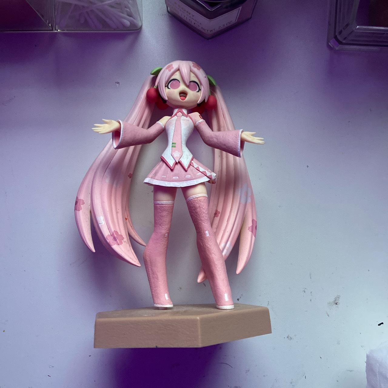 Pink anime figure not that big - Depop