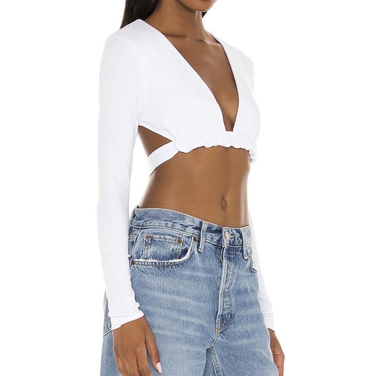 Superdown Maya Deep V Top🤍 Never Worn Perfect Condition - Depop