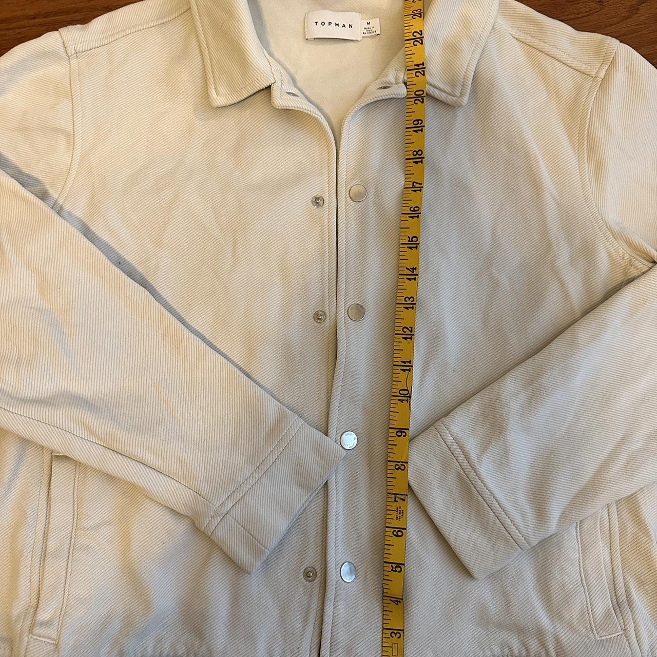 Topman beige/cream men’s jacket, over shirt. No... - Depop