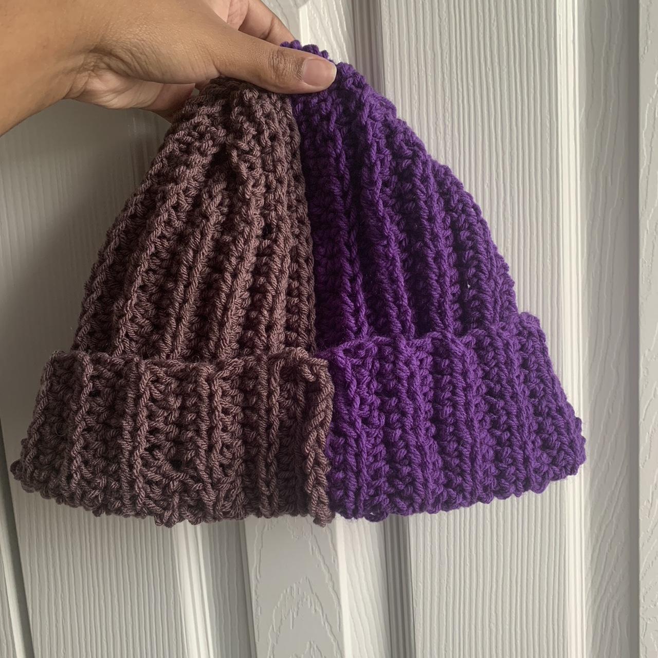 The grape beanie 🍇 - one of a kind, handmade... - Depop