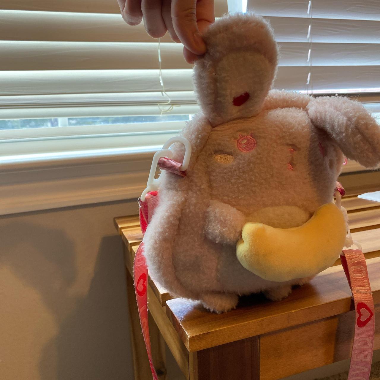 pink cute n’ kawaiii🐰💕 chibi tiny lil plushie bunny... | Depop