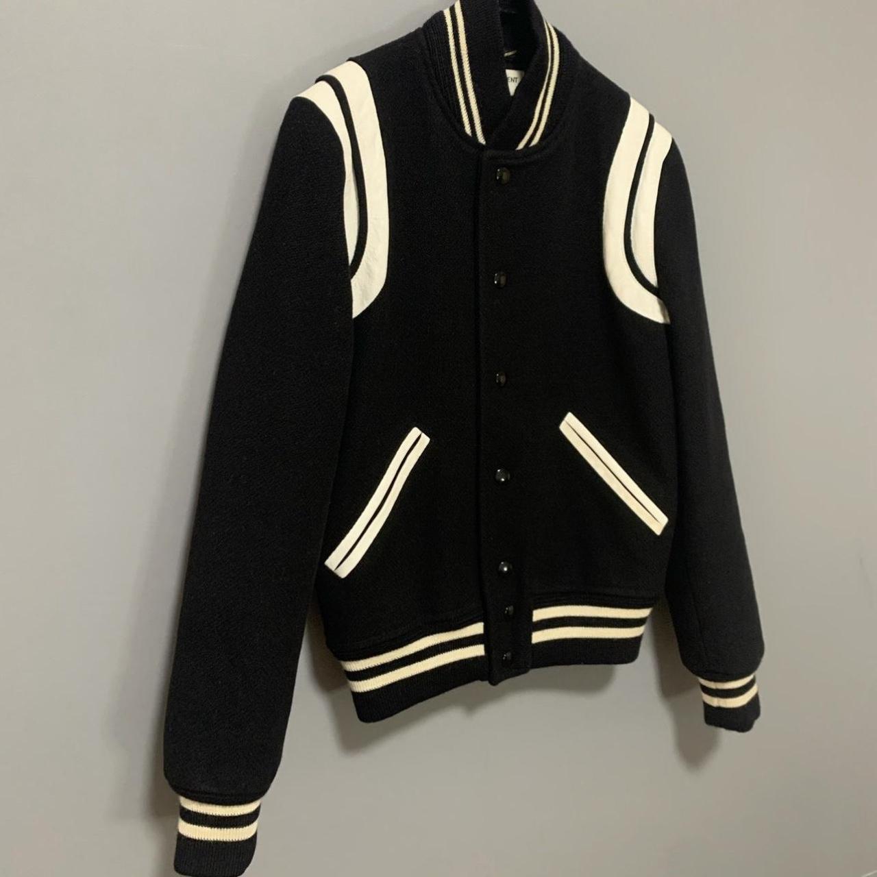 Saint Laurent SLP Teddy Baseball Jacket Size F36... - Depop