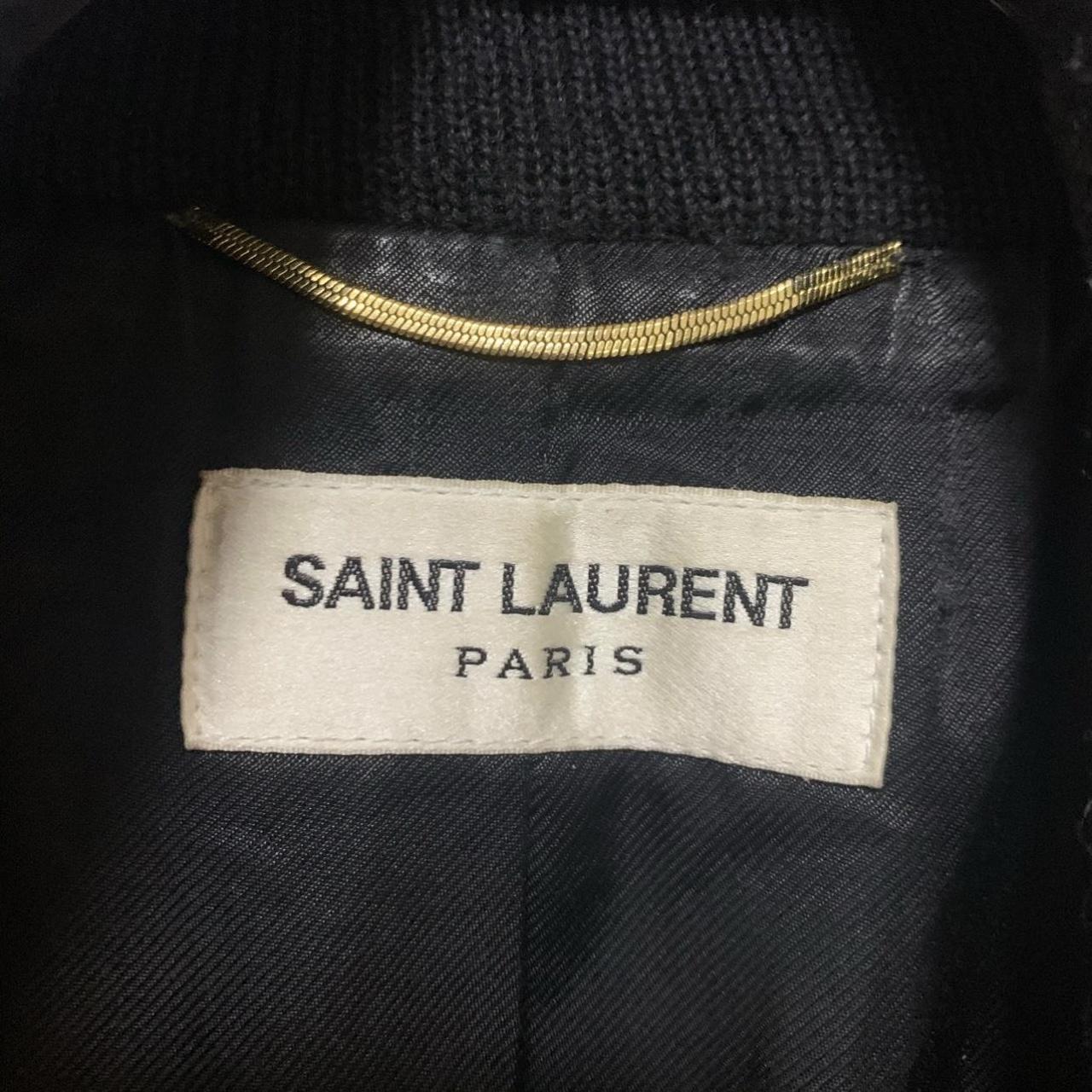 Saint Laurent SLP Teddy Baseball Jacket Size F36... - Depop