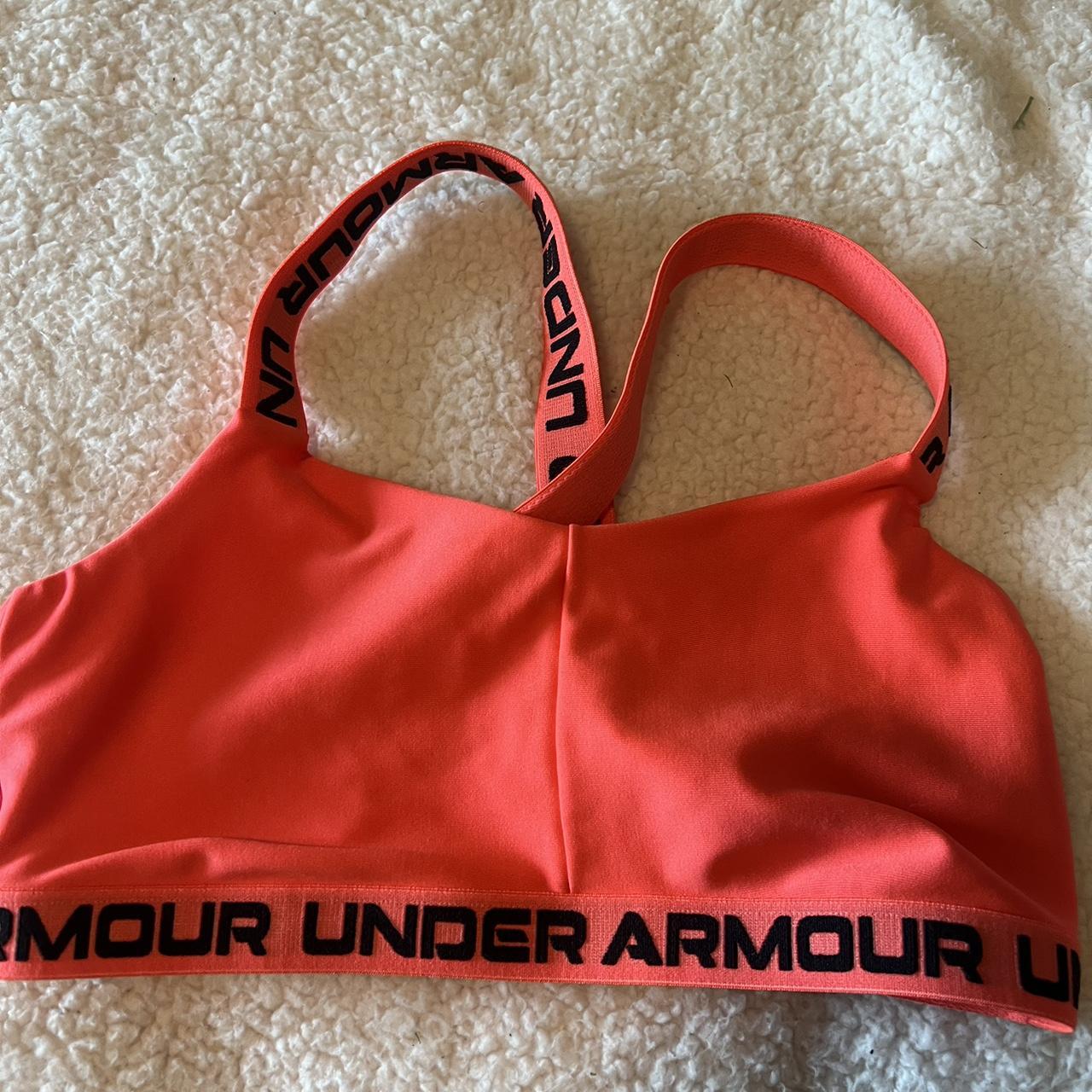 Coral under armour bra Never worn perfect... - Depop