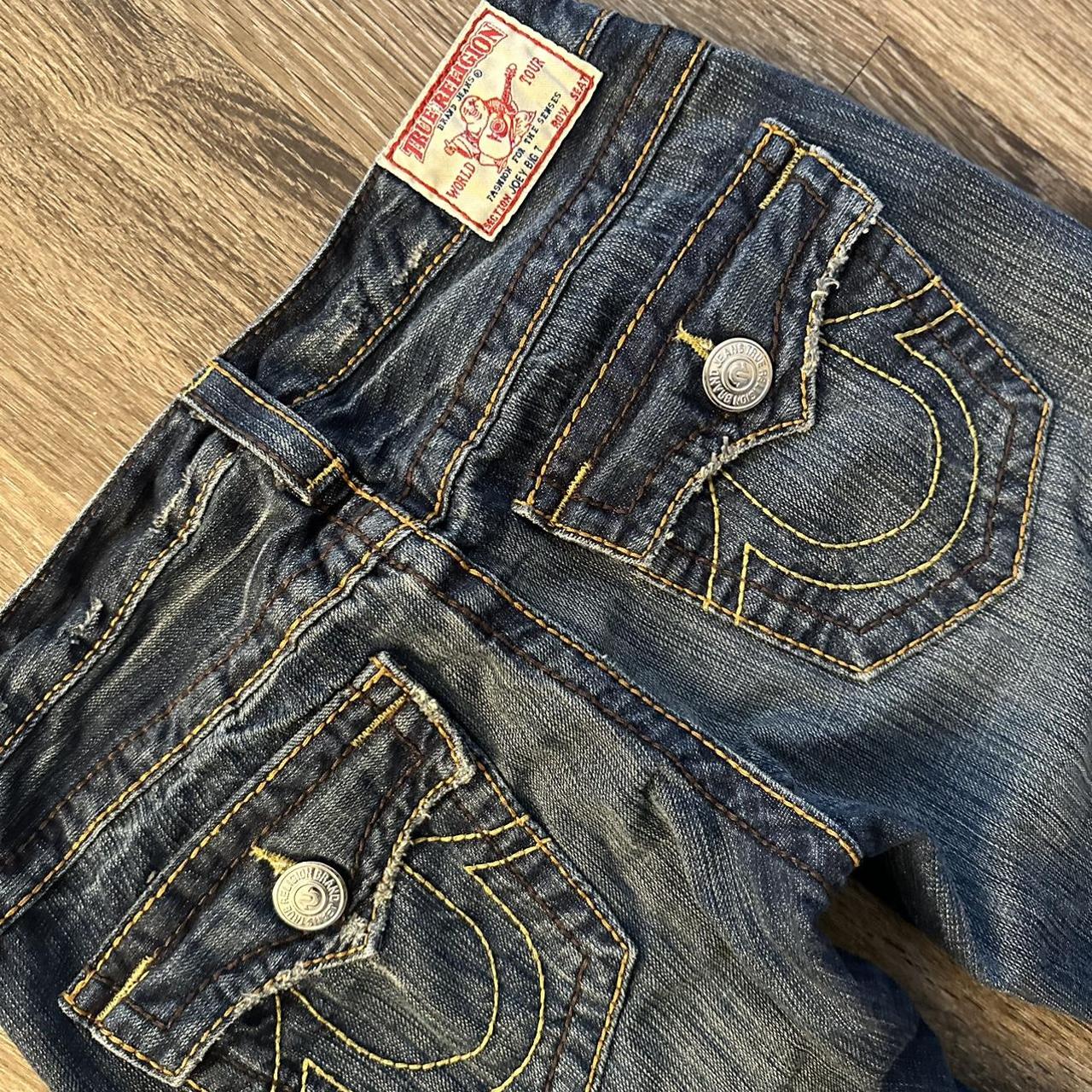 Vintage washed Wmns Low rise True Religions tag says 28 - Depop