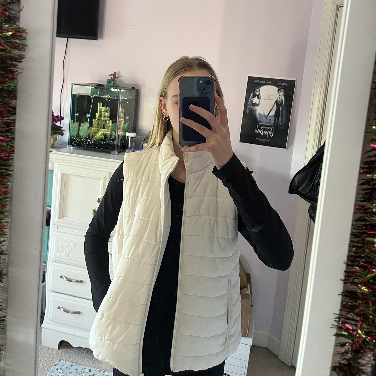 White Puffer Vest - Depop