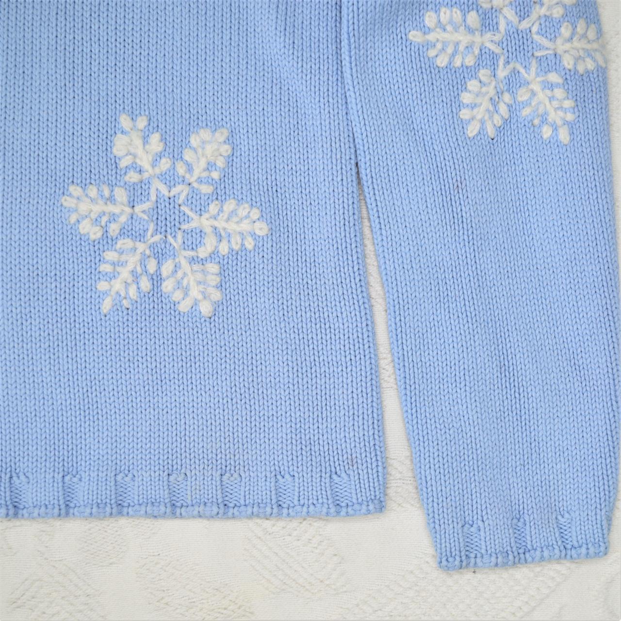 Hannah Anderson Embroidered Snowflake Turtleneck... - Depop