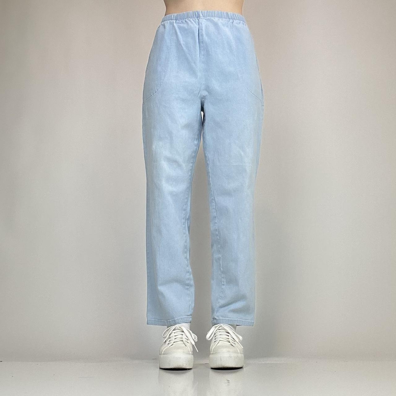 Vintage Light Denim Pants They have a adjustable... - Depop