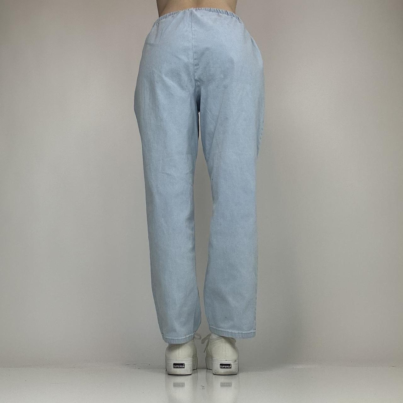 Vintage Light Denim Pants They have a adjustable... - Depop