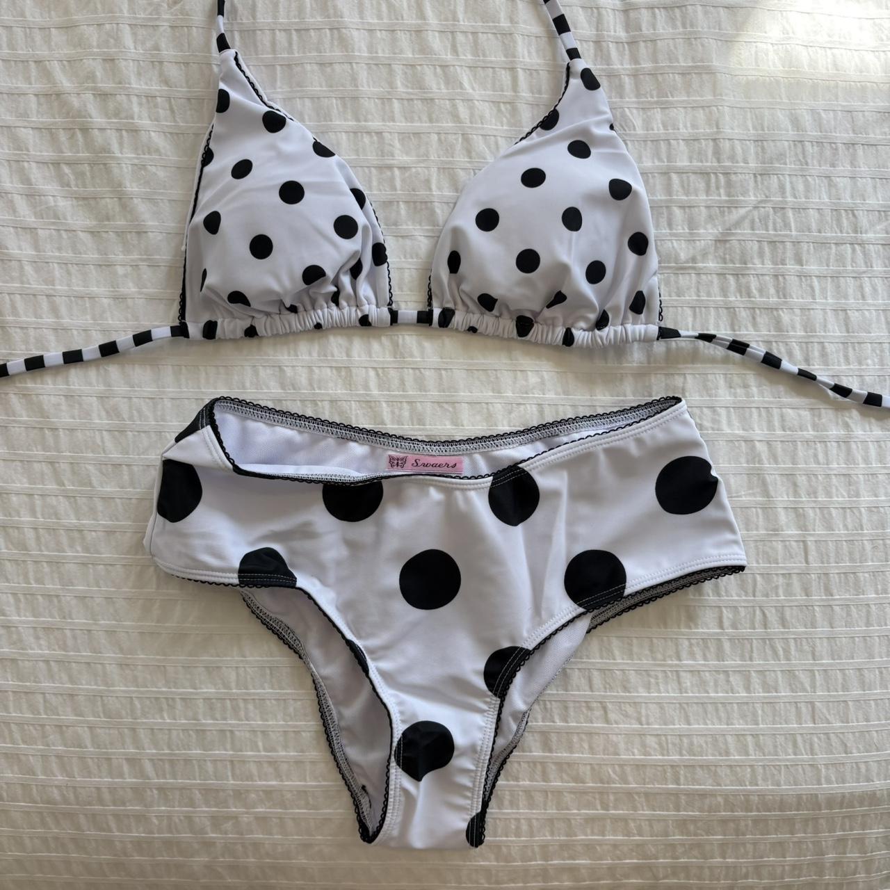 polka dot bikini set size: medium brand: swaers... | Depop