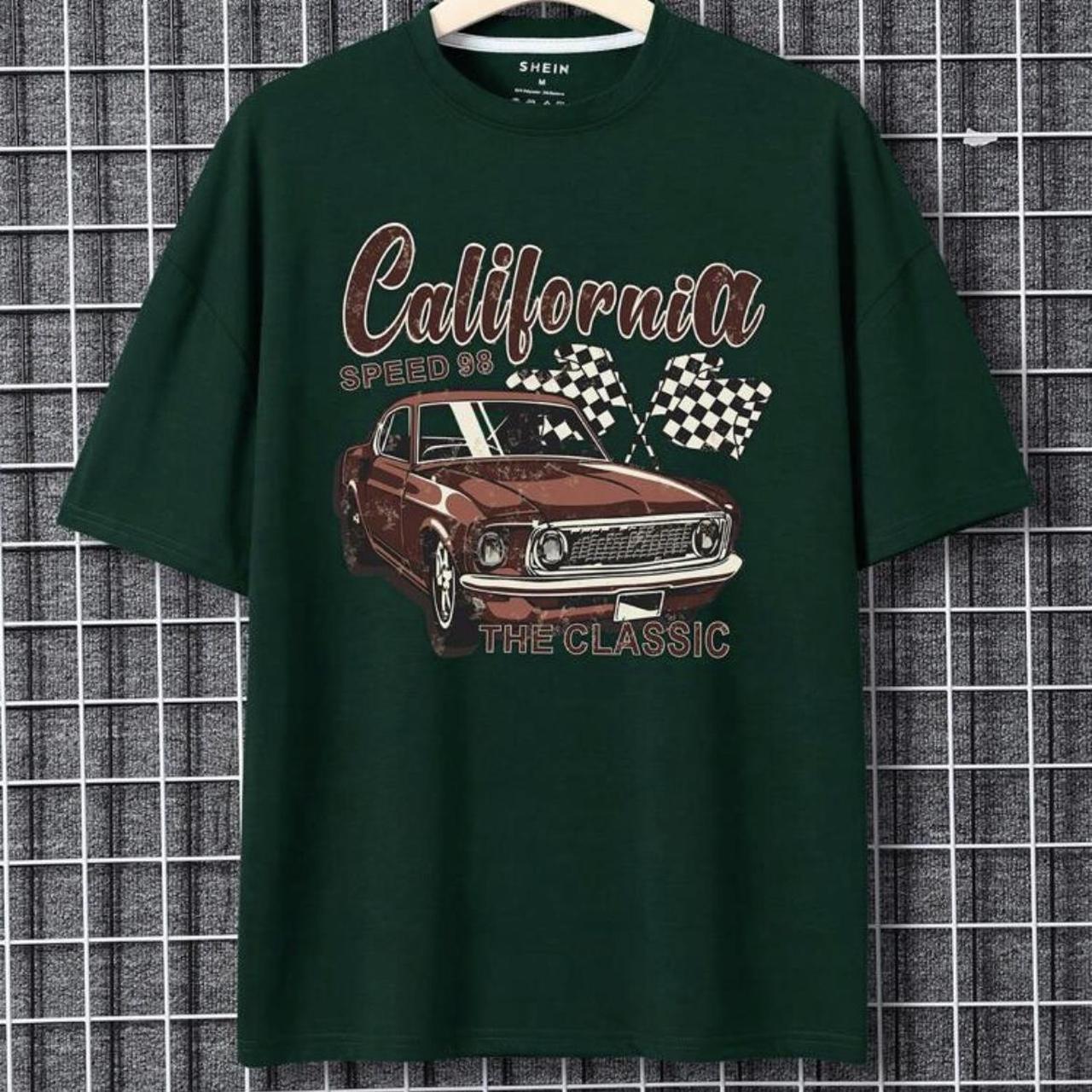 Men’s green Graphic car tee. Available in all sizes... - Depop