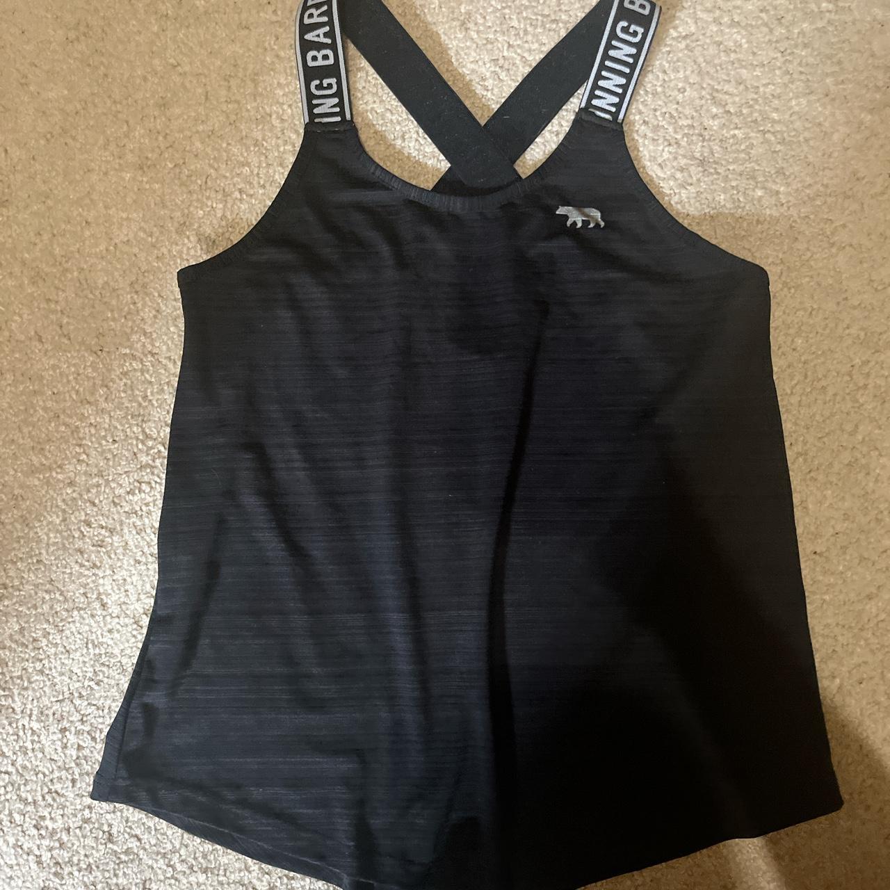 Running Bare black loose fitted singlet Great... - Depop