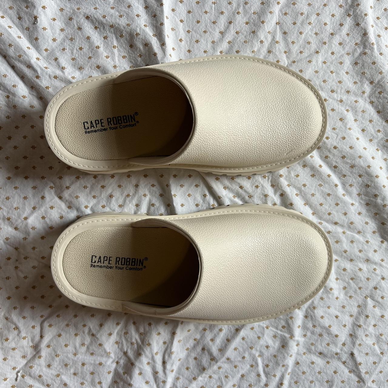 Platform Clogs White Woman's size 6 - Depop