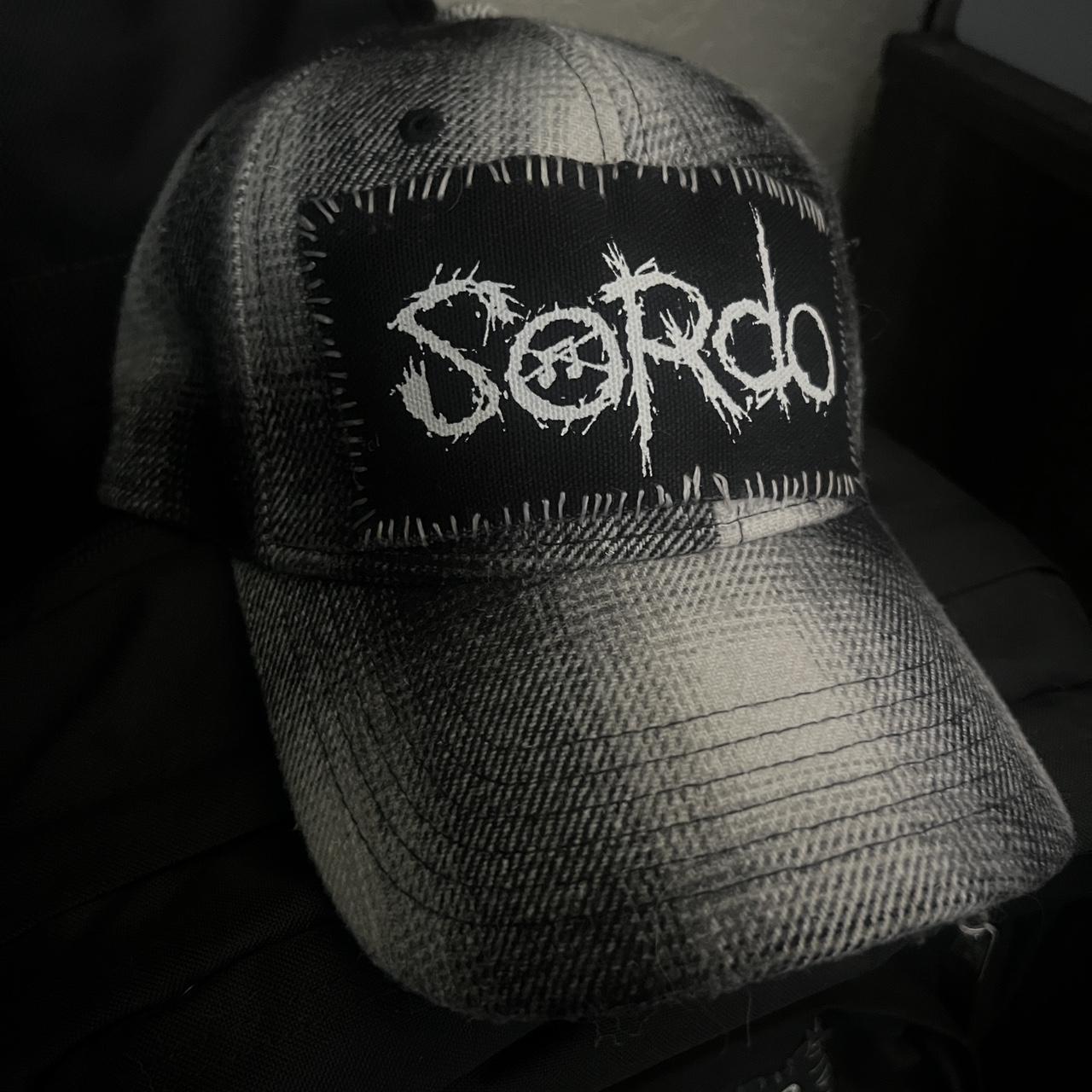 flannel pattern hat w sordo patch uneven lol worn a... | Depop