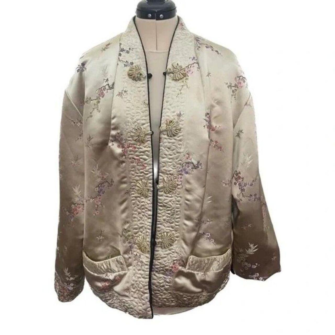 Beautiful and unique Chinese satin jacket Gorgeous... | Depop