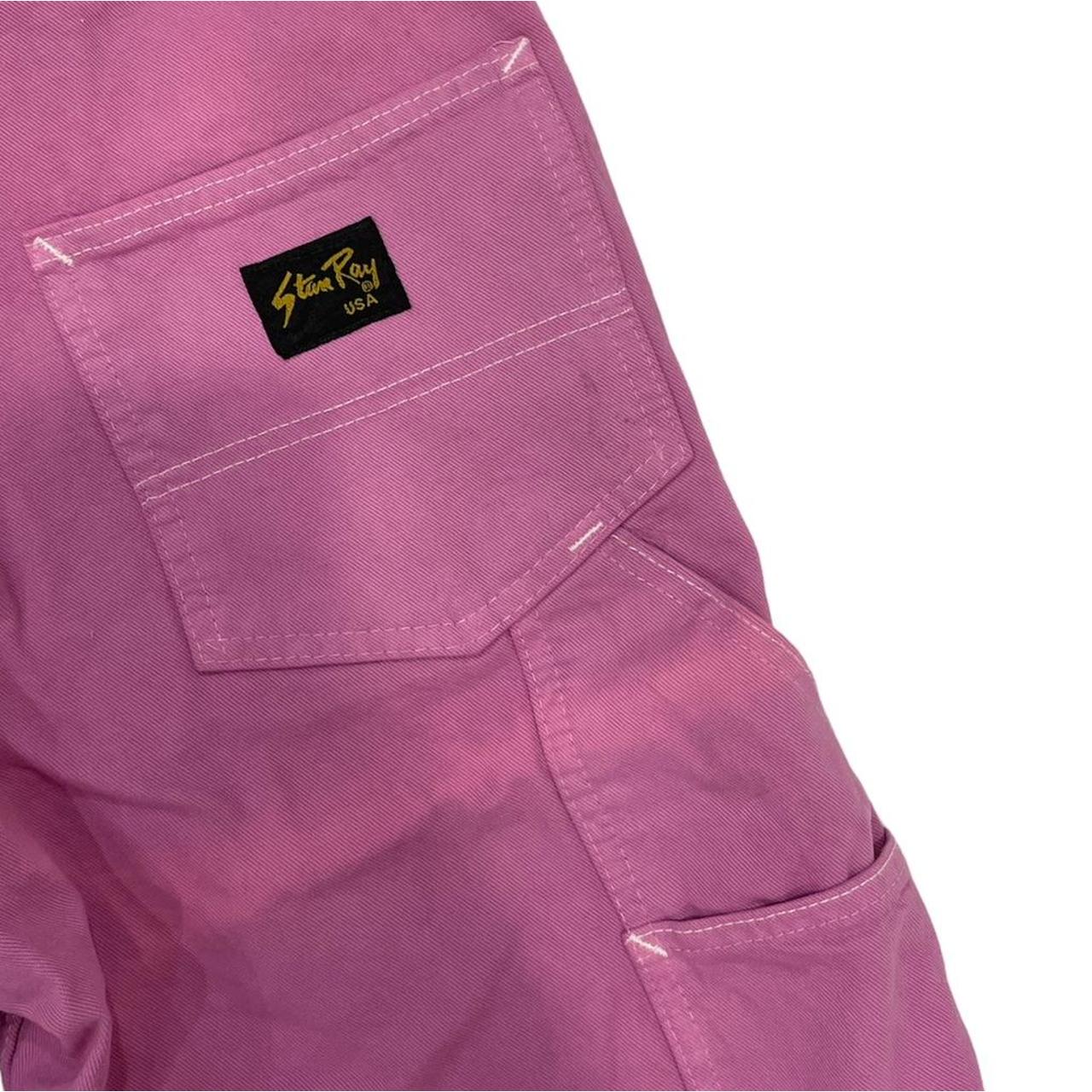 Stan Ray Pink Carpenter Jorts Vintage 90s #y2k... - Depop