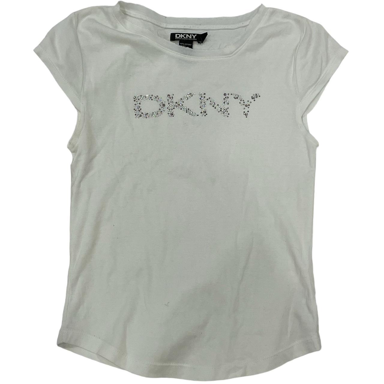 DKNY Rhinestone Baby Tee Fits Size S/M #y2k #trendy - Depop