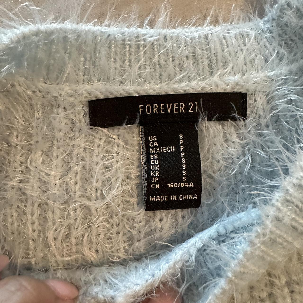 Fluffy sweater-Light blue. Soft fluffy sweater. Size... - Depop