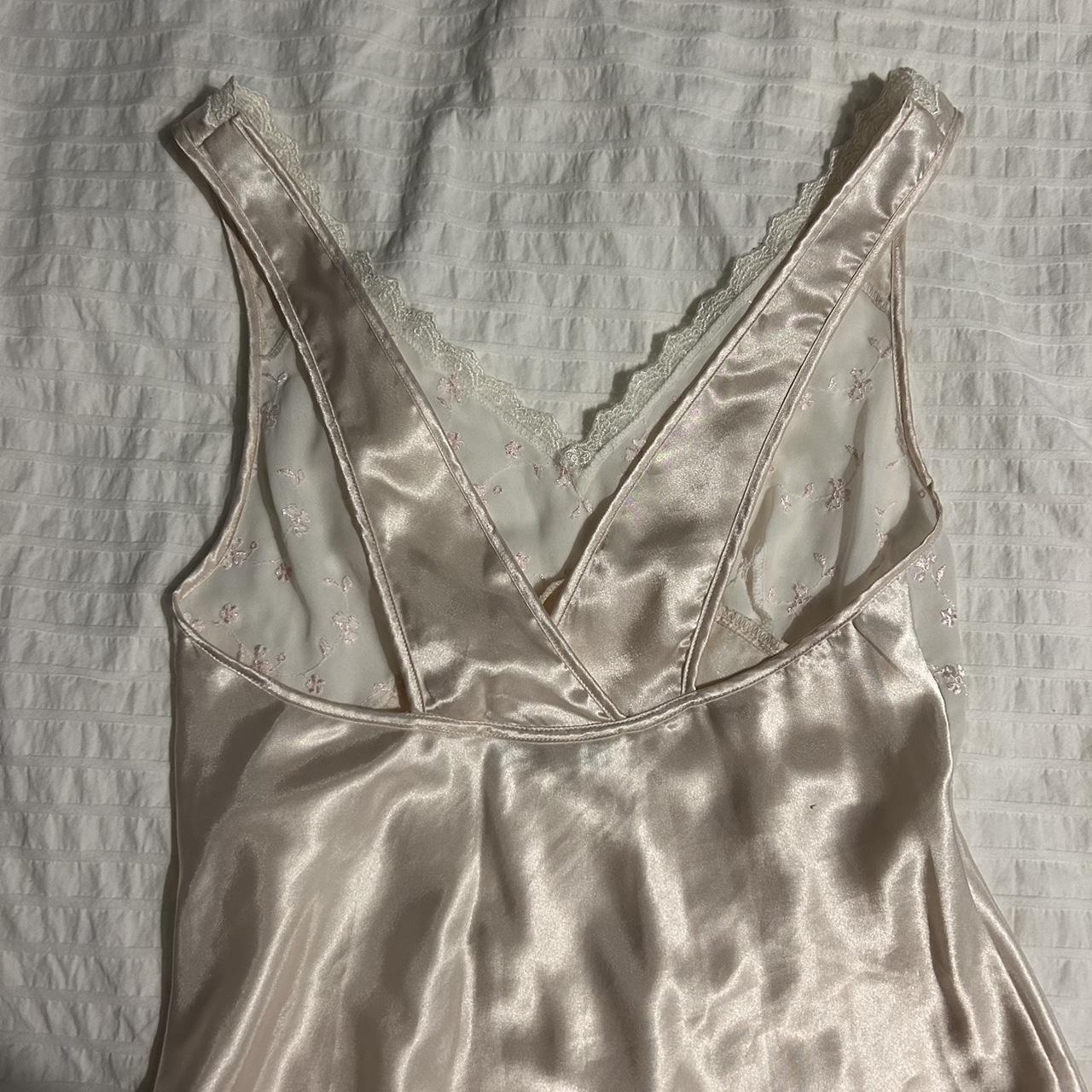 Val•Mode Sleep Mini Dress 🩰 Sheer Top and Silk... - Depop