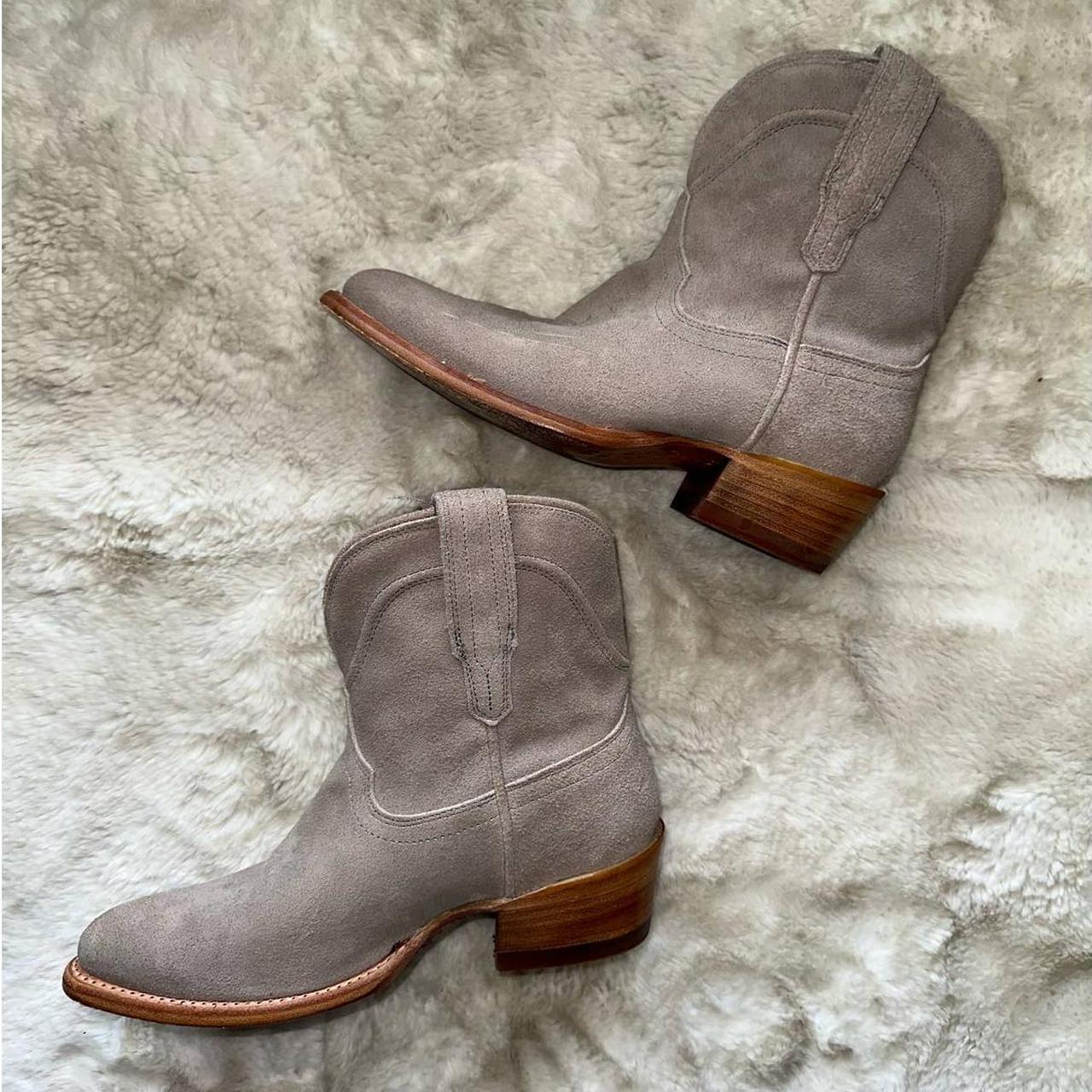 Tecova’s The Lucy Suede Western Booties Color is... - Depop