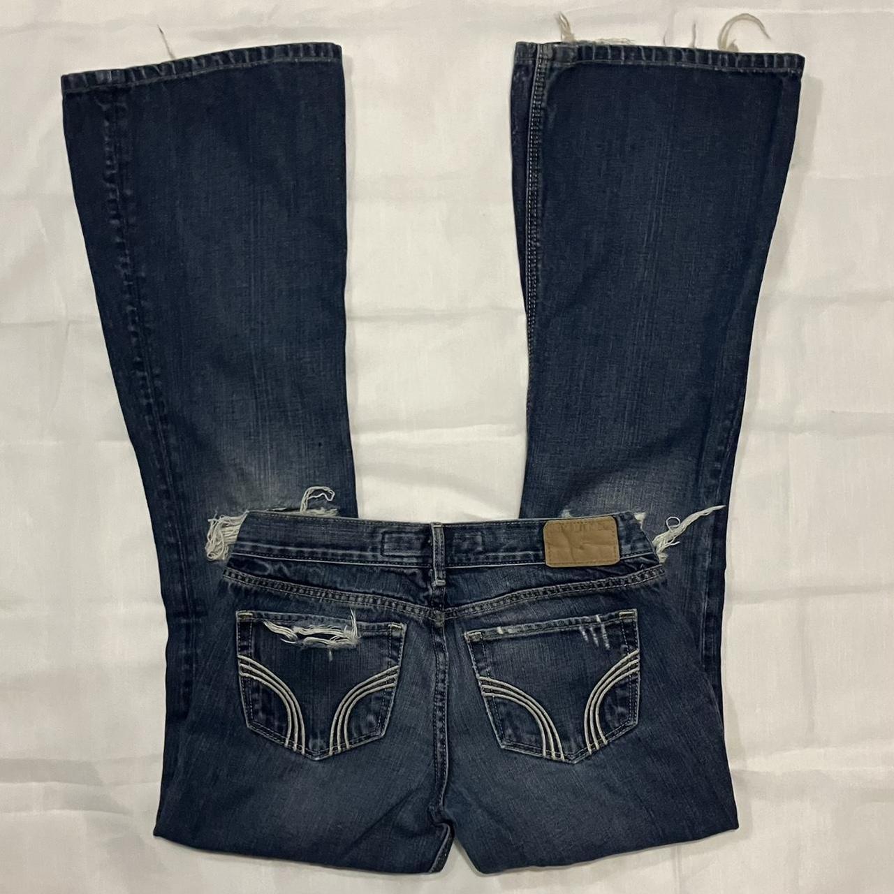 Hollister low rise cali flare jeans ultra-low rise... - Depop