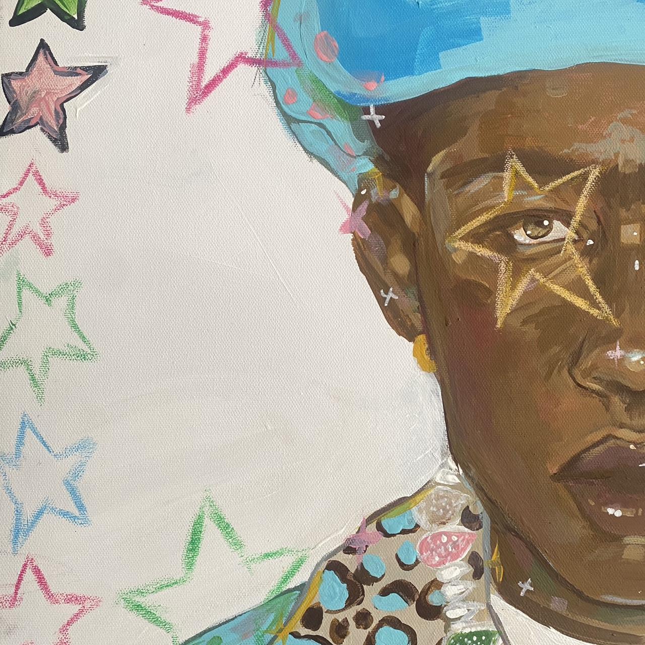 Tyler The Creator portrait painting by @notdsni on... - Depop
