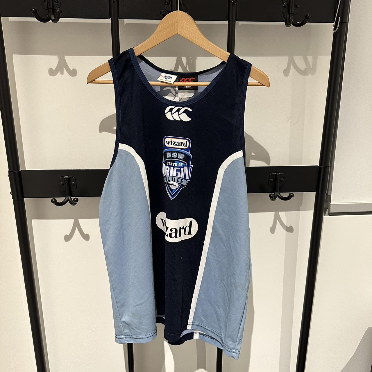 NRL NSW Blues Origin Training Singlet Size - XXL... - Depop