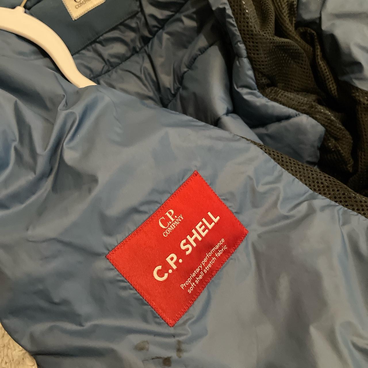 Blue CP company soft shell puffer coat Size 50 fits... - Depop
