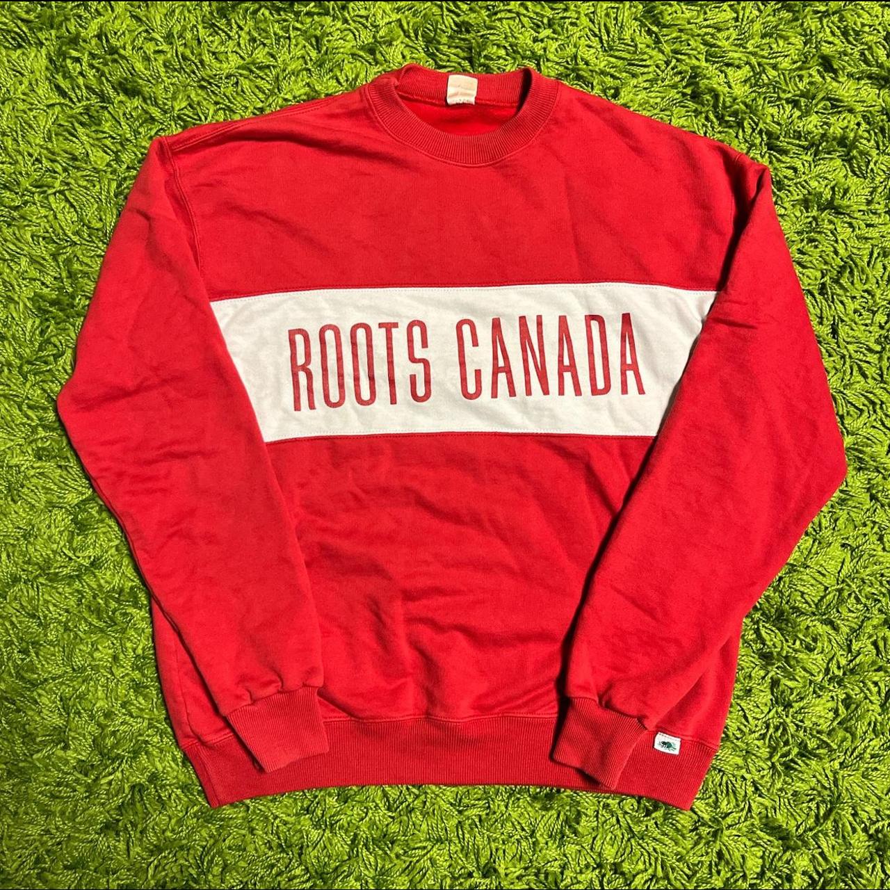 Vintage Roots Canada Crewneck Sweater, Size Large,... - Depop