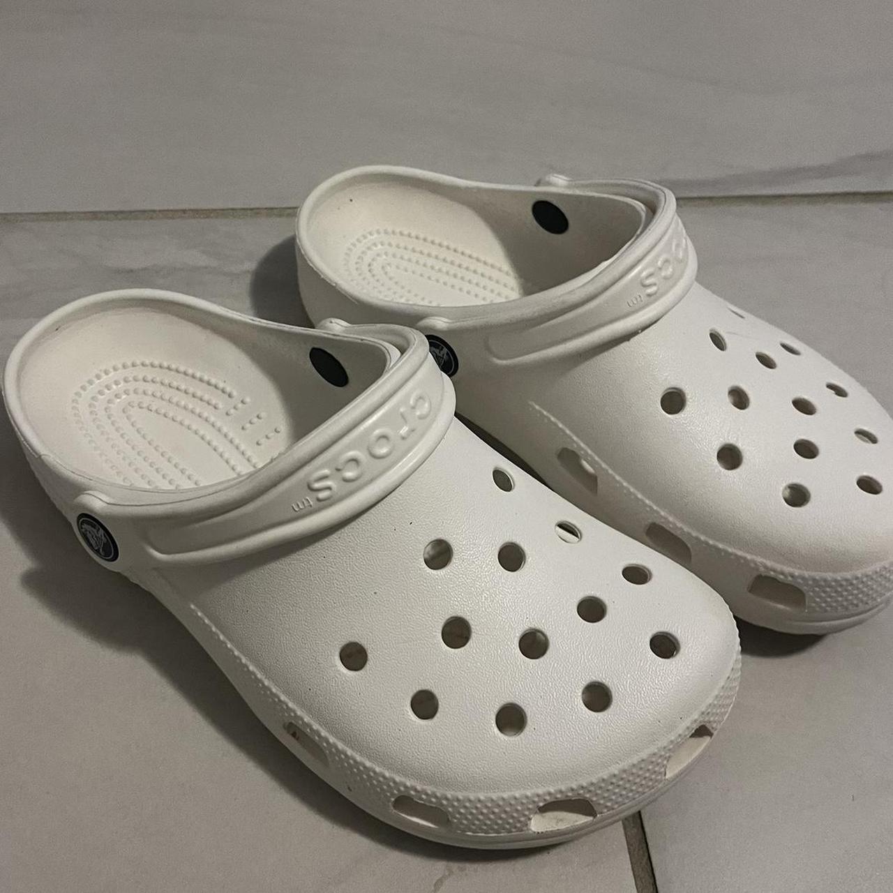 White Crocs size 6 women - Depop