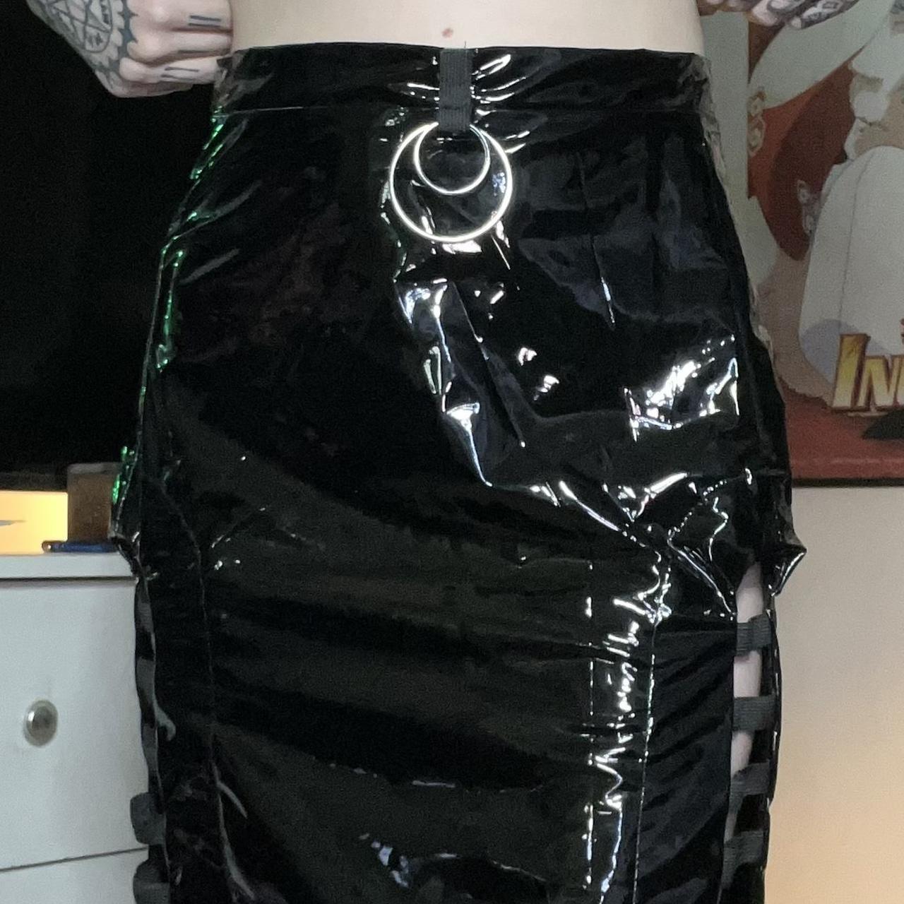 Super Cute Pvc Maxi Skirt With Slits On Both Sides Depop