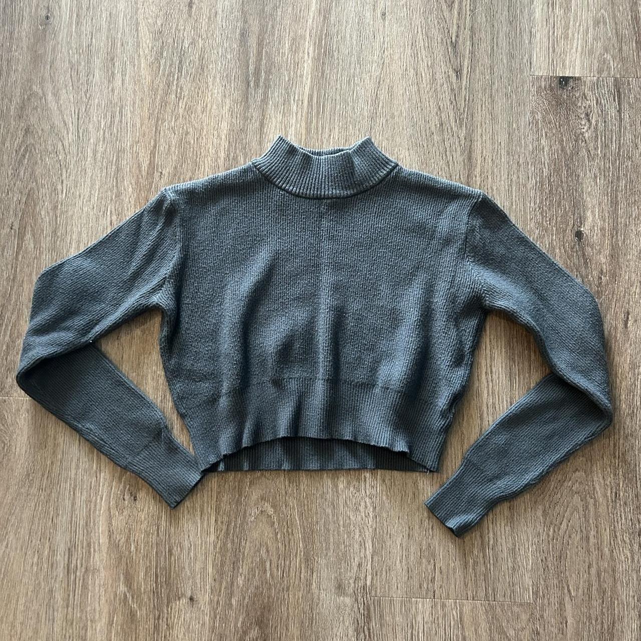 TURQUOISE CROPPED SWEATER 🦕 Turquoise knit top with... - Depop